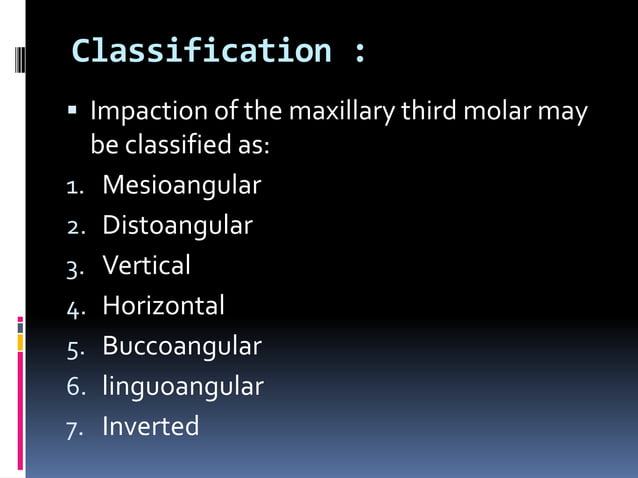 Clasification of ma xillary impacted teeth | PPT