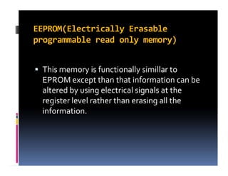 CLASIFICATION OF MEMORY mechnical engind | PPT
