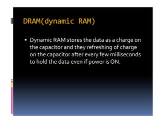 CLASIFICATION OF MEMORY mechnical engind | PPT