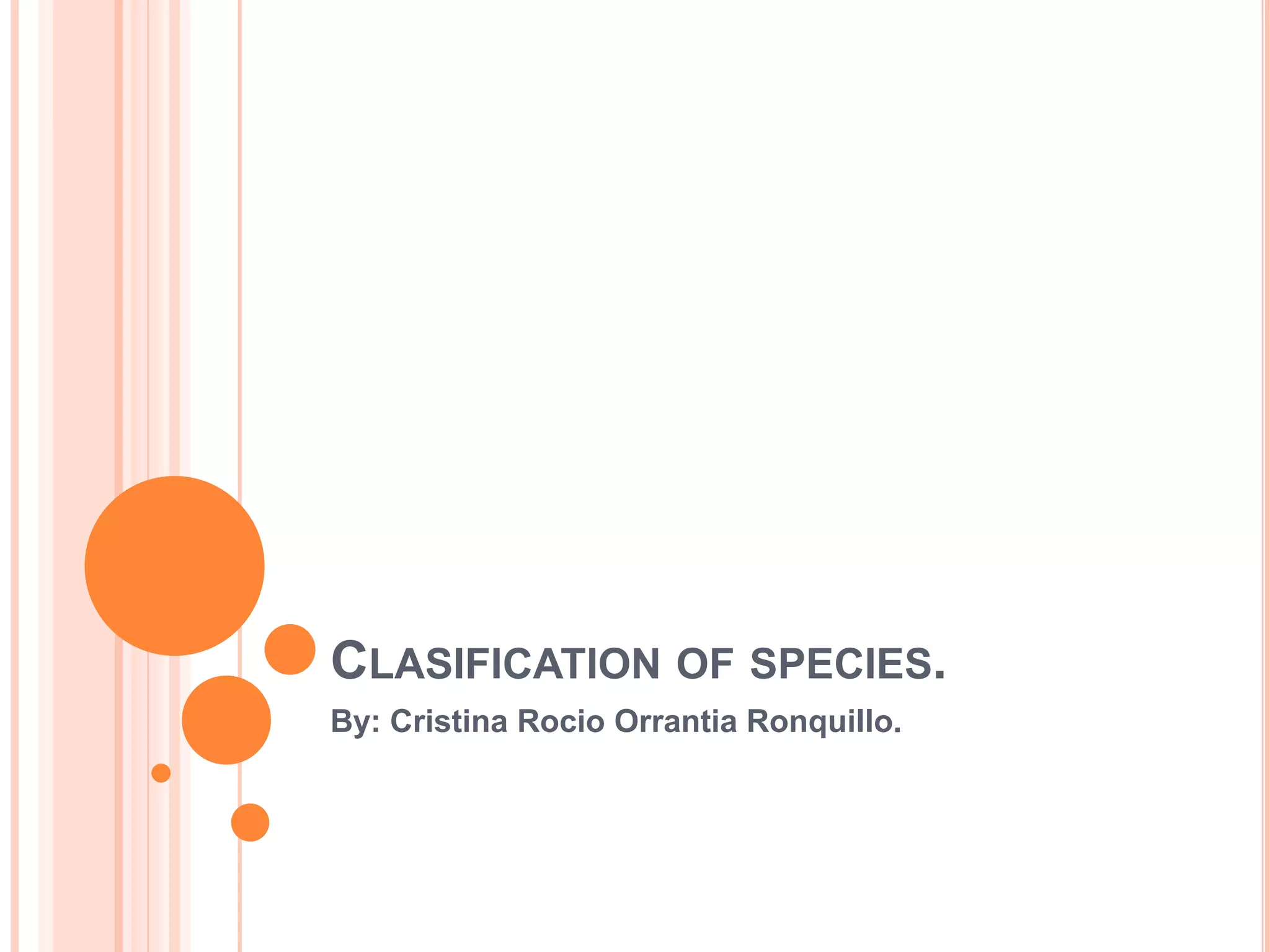Clasification of species | PPT