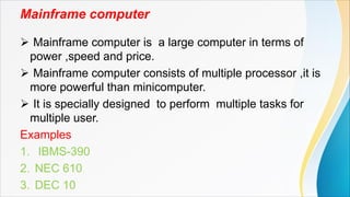 Classification of computer . pdf | PPT