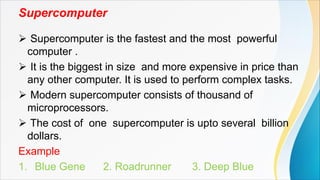Classification of computer . pdf | PPT