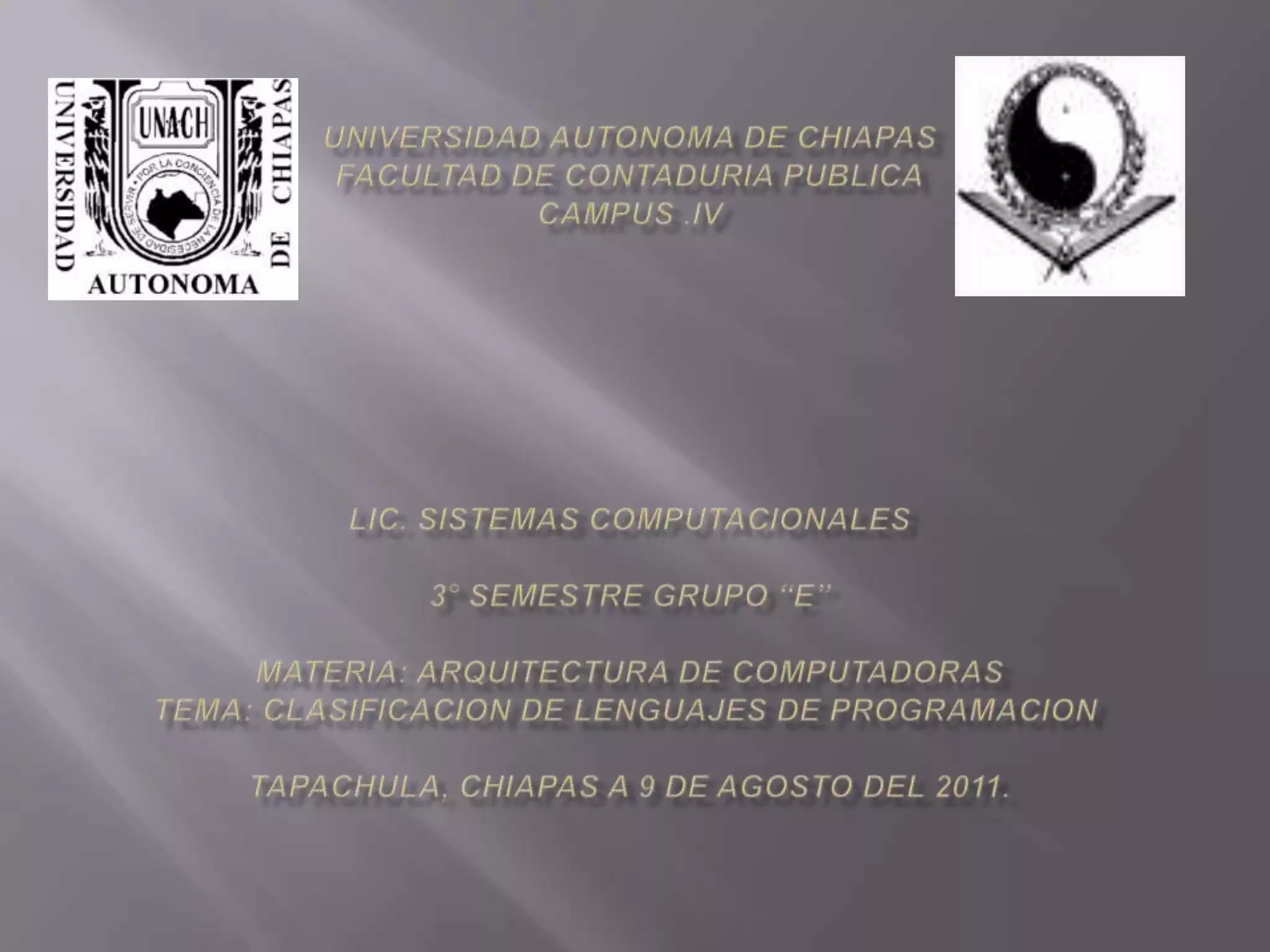 Clasificion de los lenguajes | PPTX