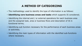 Clasify information in education field | PPT