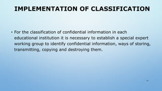 Clasify information in education field | PPT