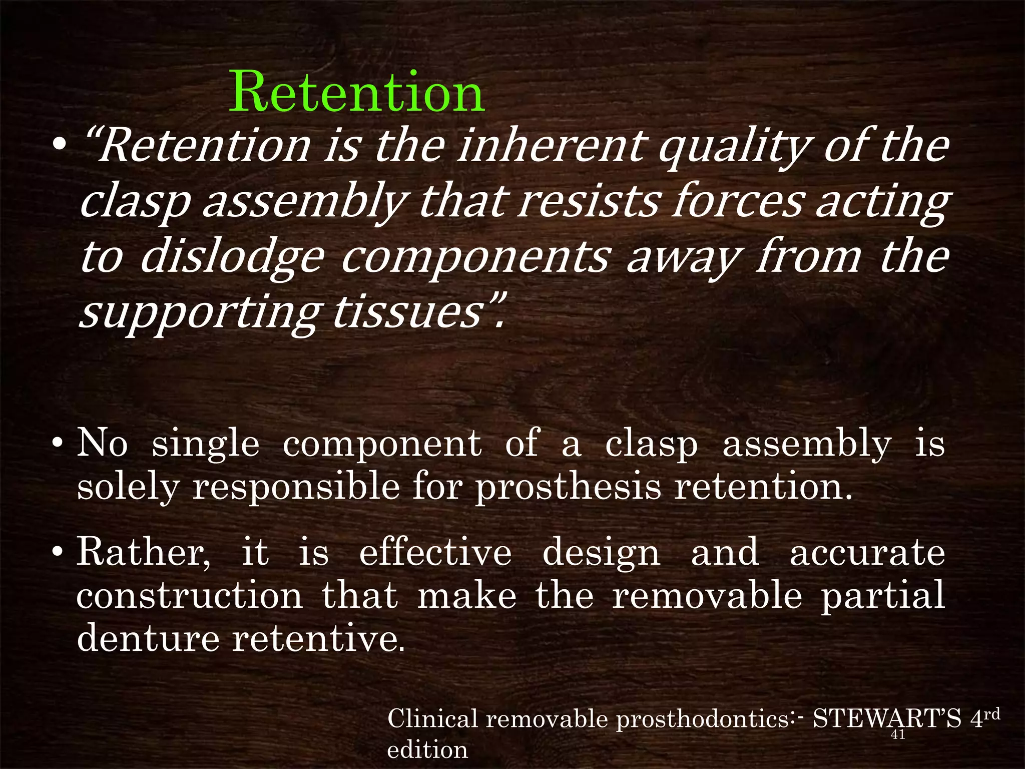 Clasp Designs - Dr. devi | PPTX