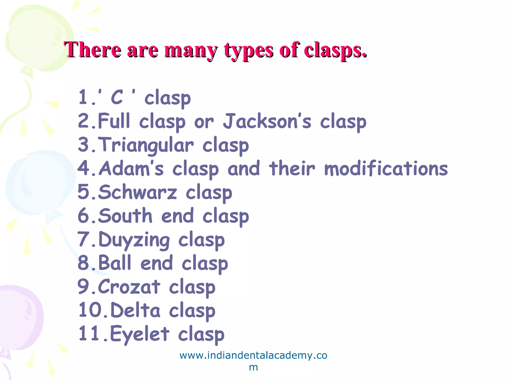 Clasps | PPT