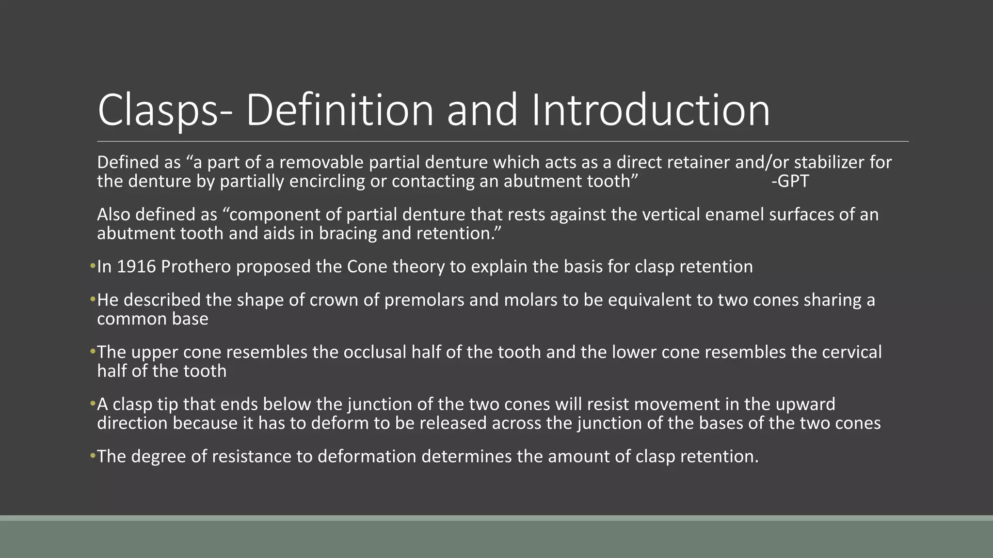 Clasps (Extracoronal Direct Retainers).pptx