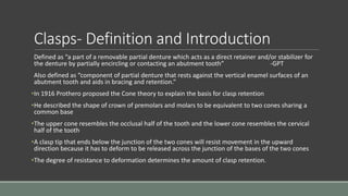 Clasps (Extracoronal Direct Retainers).pptx