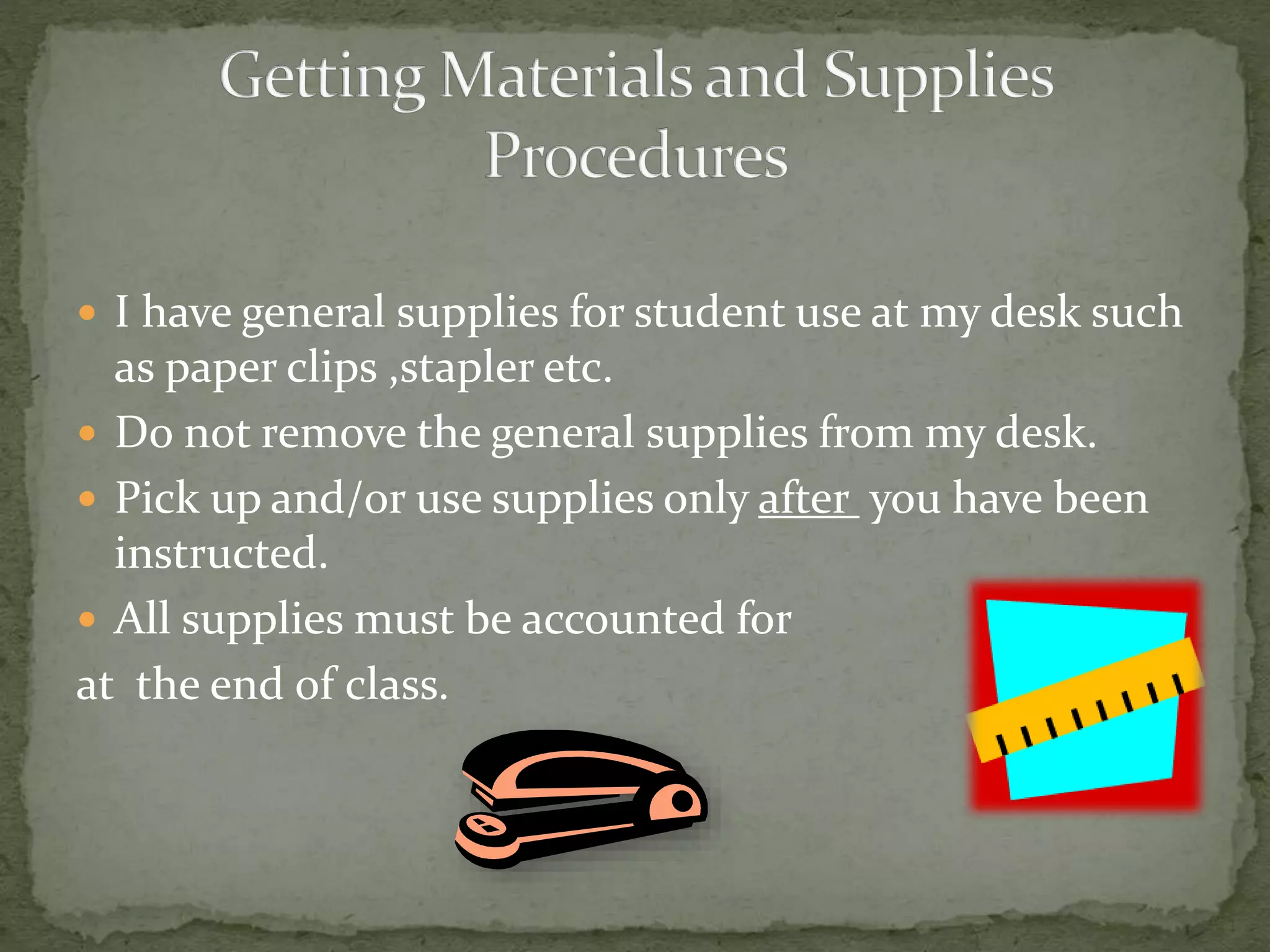 Math Classroom Procedures | PPTX