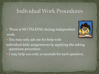 Math Classroom Procedures | PPTX
