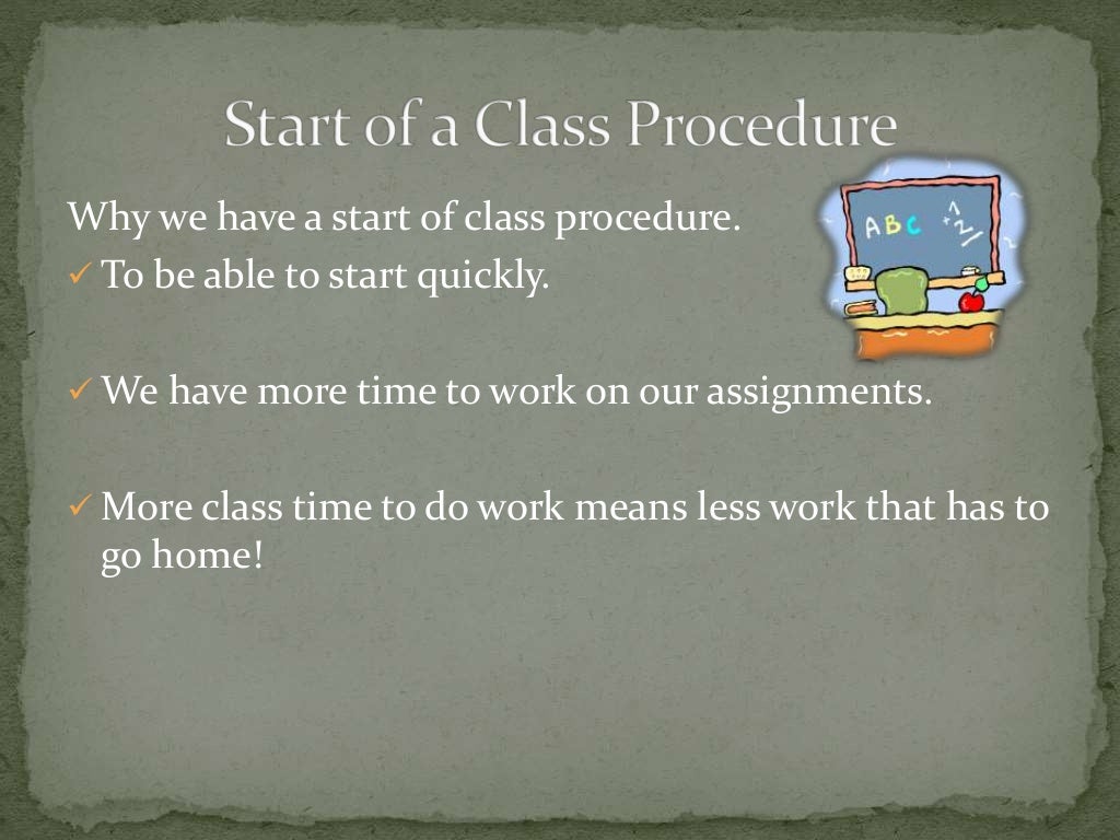 Math Classroom Procedures