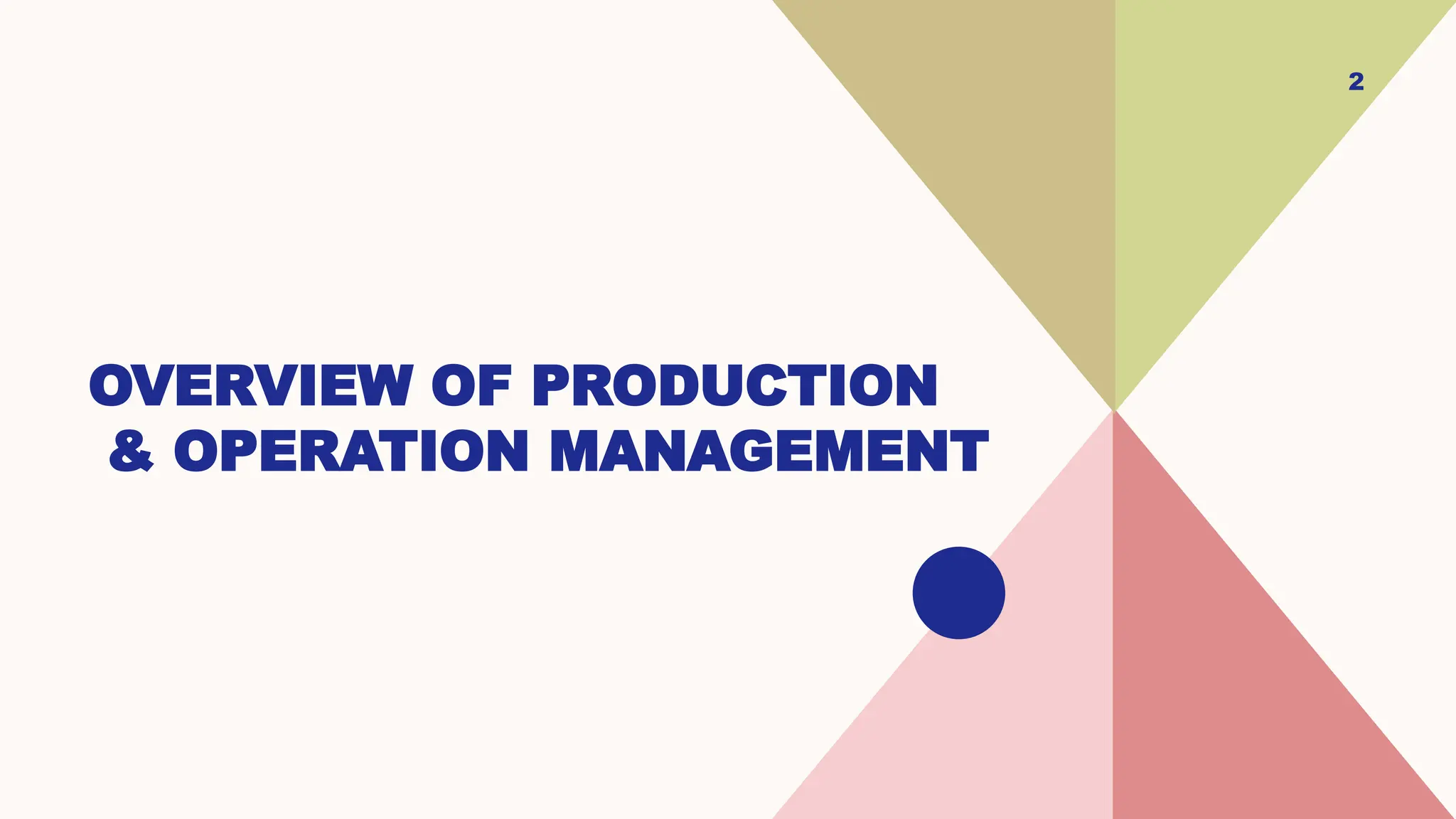 Class-1.pptx Production and operation Management- Introduction | PPTX