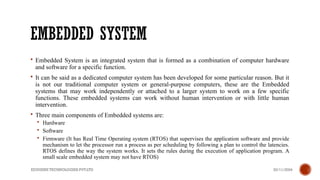 introduction to embedded system basics o | PPTX