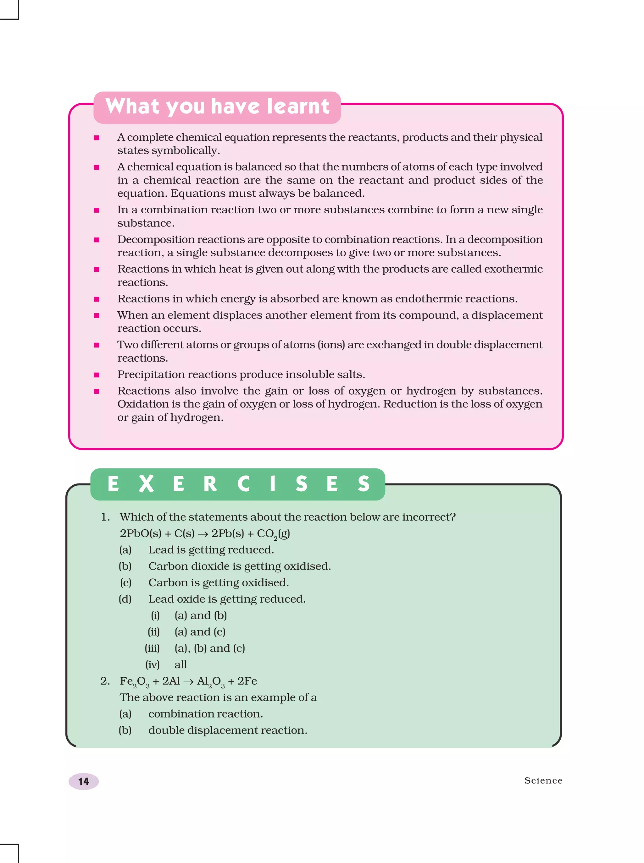 CBSE Class 10: Science-chapter-1 | PDF