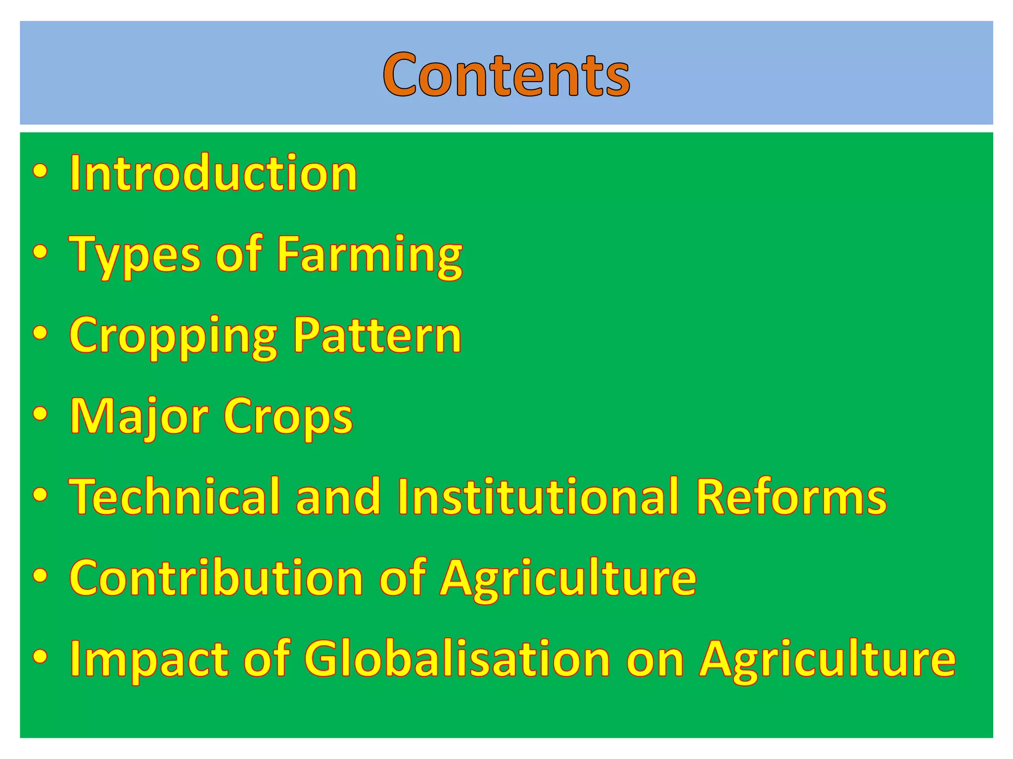 Class 10, social science geography , chapter-4 agriculture ppt or slide ...