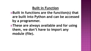 CLASS-11 & 12 ICT PPT Functions in Python.pptx