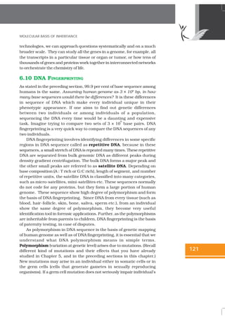 NCERT Books Class 12 Biology Chapter 6 Molecular basis of Inheritance | PDF