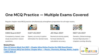 Class 12 Science MCQ Test Online 2027 Chapter-Wise Physics, Chemistry ...