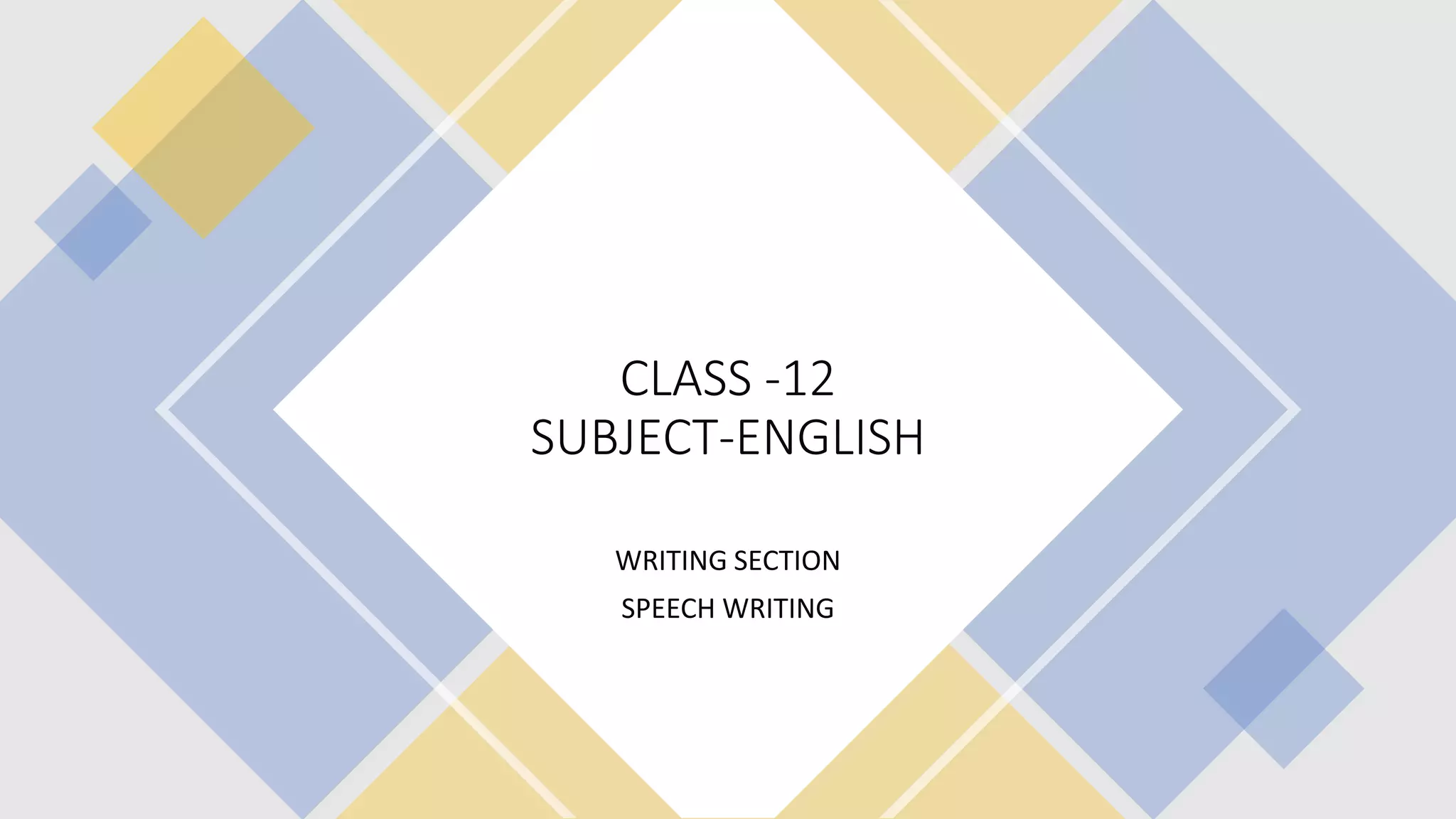 Class 12 speech[autosaved] | PPT