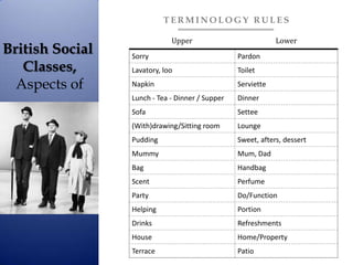 English social classes aspects | PPTX