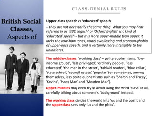 English social classes aspects | PPT