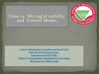 Microgrid stability and control modes | PDF