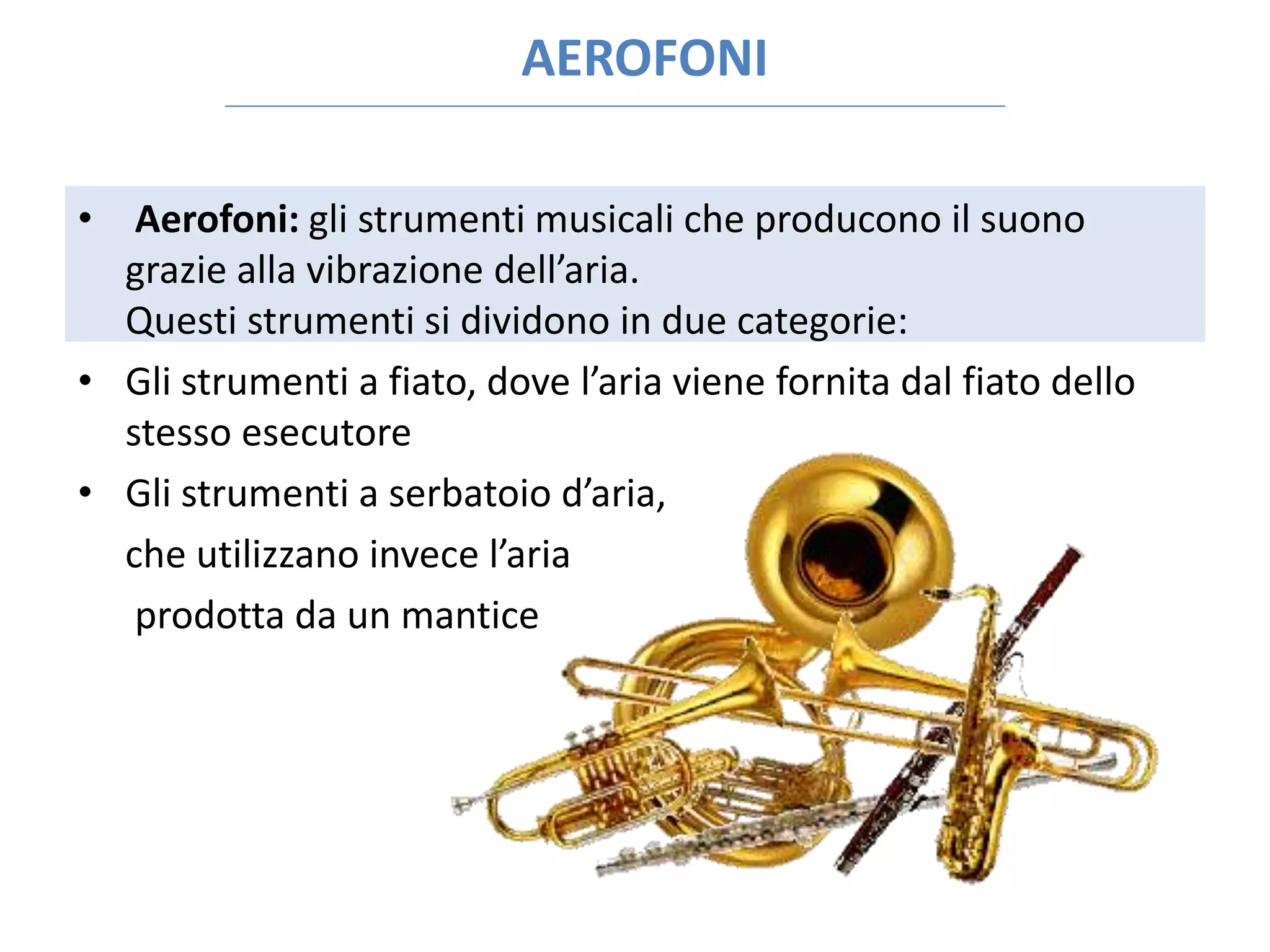Classificazione strumenti | PPTX