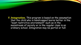 Classroom Management Types of Programs | PPT