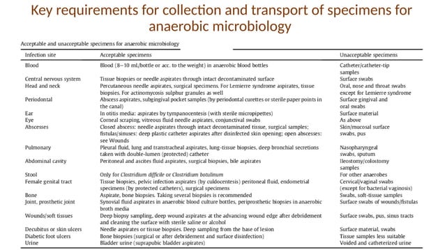 Anaerobic bacteria, Introduction, diagnosis and management .pptx ...
