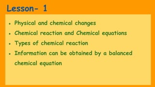 class.9 unit-9 Chemical Reaction grade nine unit nine.pptx class.9 unit ...
