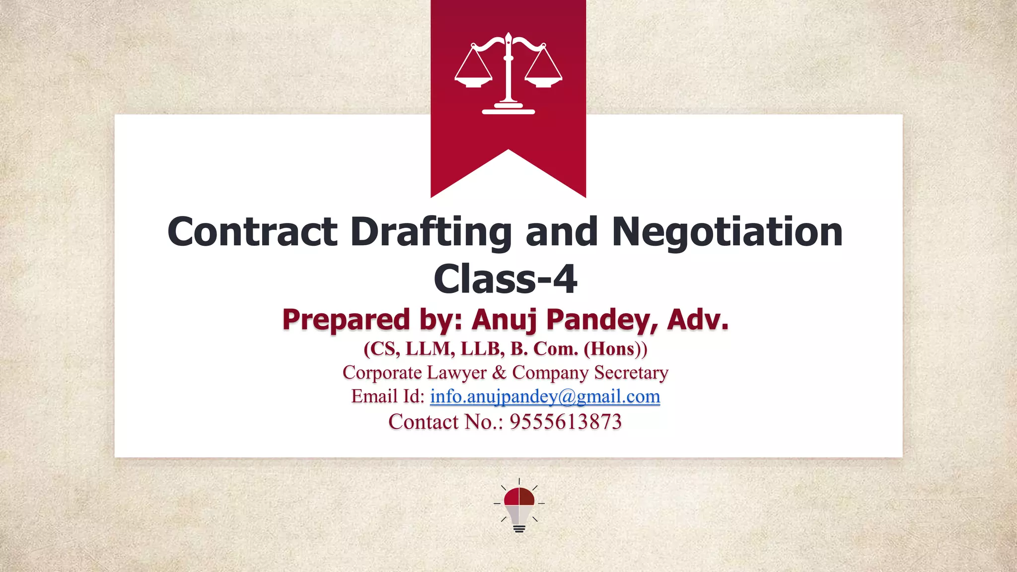 Class-4-Drafting of various important clauses in a contract.pptx