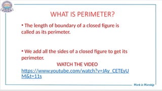 Class IV Maths Perimeter Tutorial School | PPTX
