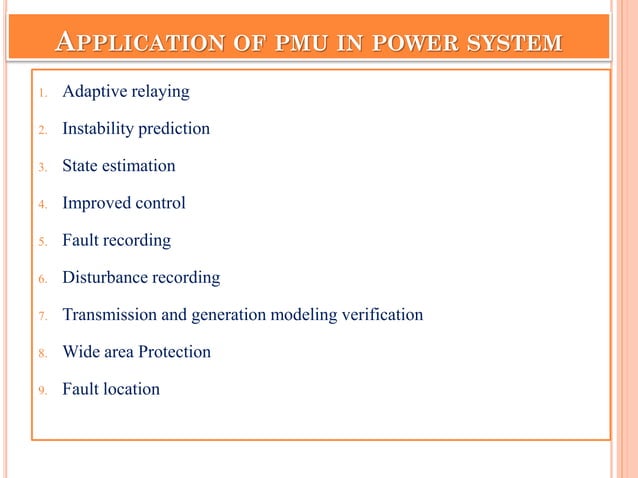 Phasor Measurement Unit Pmu Ppt