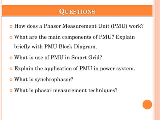 Phasor Measurement Unit (PMU) | PDF