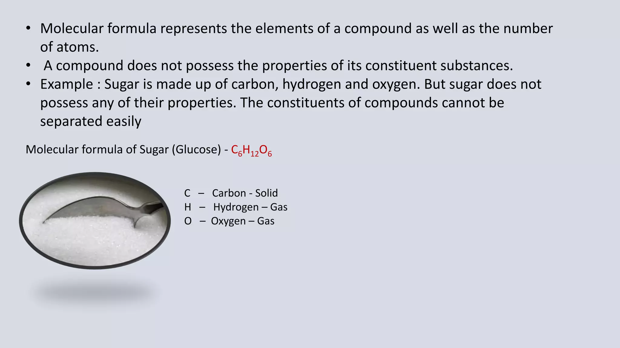 Class 5 Subject - EVS, CH - Elements, Compounds and Mixtures | PDF ...