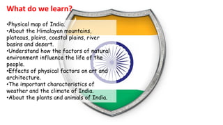 Class 5 Subject - EVS, CH - Our India - Physical Diversity | PDF