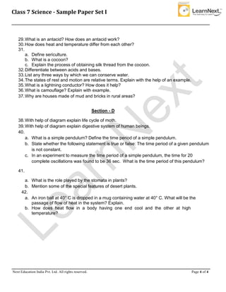 Class 7-science-set-i-sample-papers | PDF