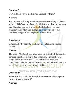 Class 8 English Honeydew (Prose) NCERT Solutions Chapter 2 The Tsunami ...