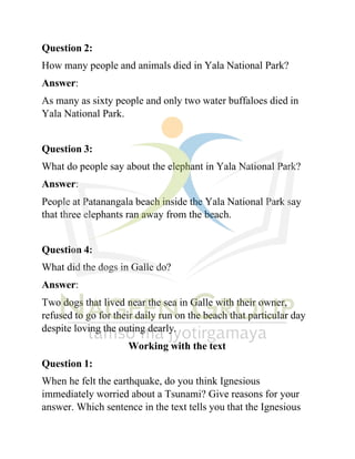 Class 8 English Honeydew (Prose) NCERT Solutions Chapter 2 The Tsunami ...