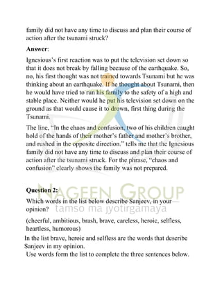 Class 8 English Honeydew (Prose) NCERT Solutions Chapter 2 The Tsunami ...