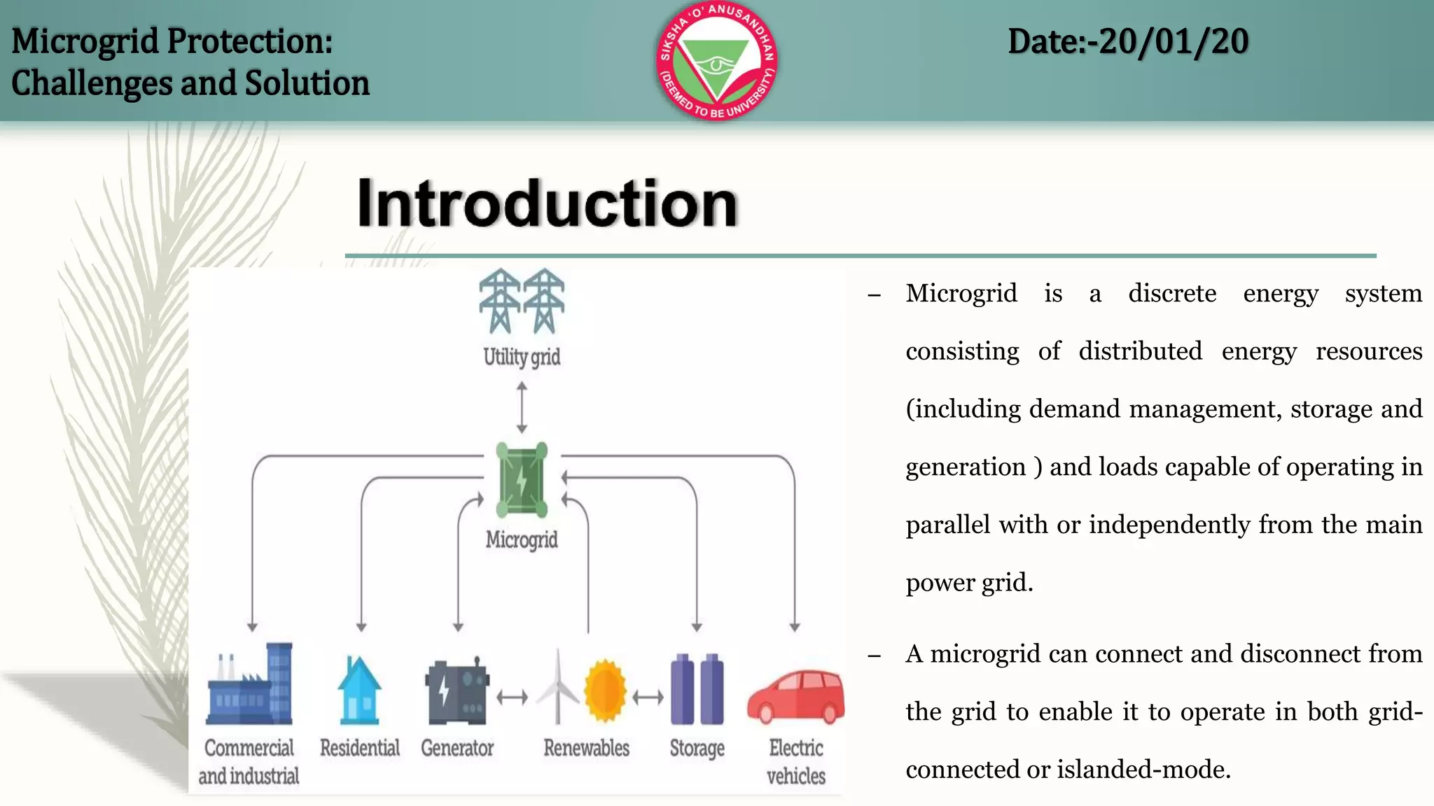 Microgrid Protection: Challenges and Solution | PPTX