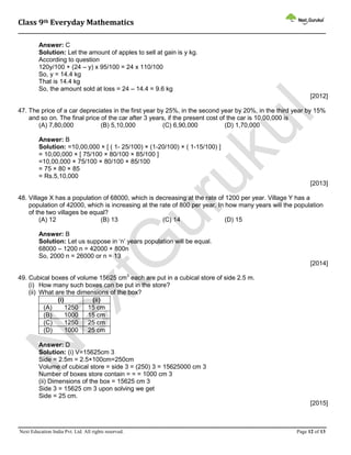 Class 9-maths-olympiad-everyday-mathematics-previous-years-papers-with ...