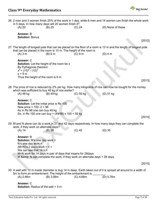Class 9-maths-olympiad-everyday-mathematics-previous-years-papers-with ...