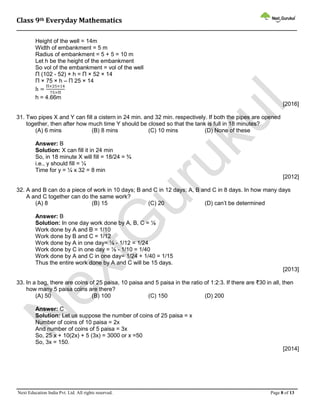 Class 9-maths-olympiad-everyday-mathematics-previous-years-papers-with ...