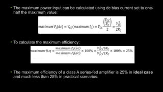 CLASS-A POWER AMPLIFIERS for ECE ECT.pptx