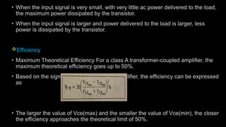 CLASS-A POWER AMPLIFIERS for ECE ECT.pptx
