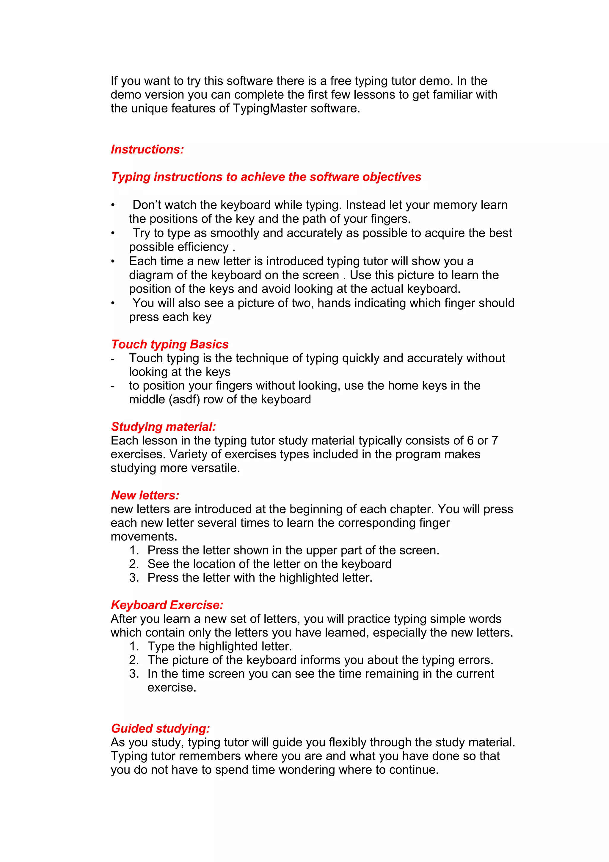 TypingMaster report | DOC