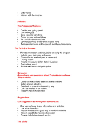 TypingMaster report | PDF