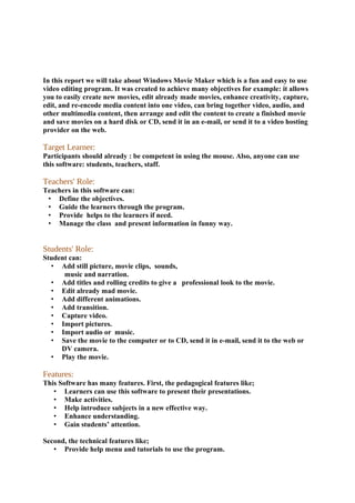 Windows Movie Maker | PDF